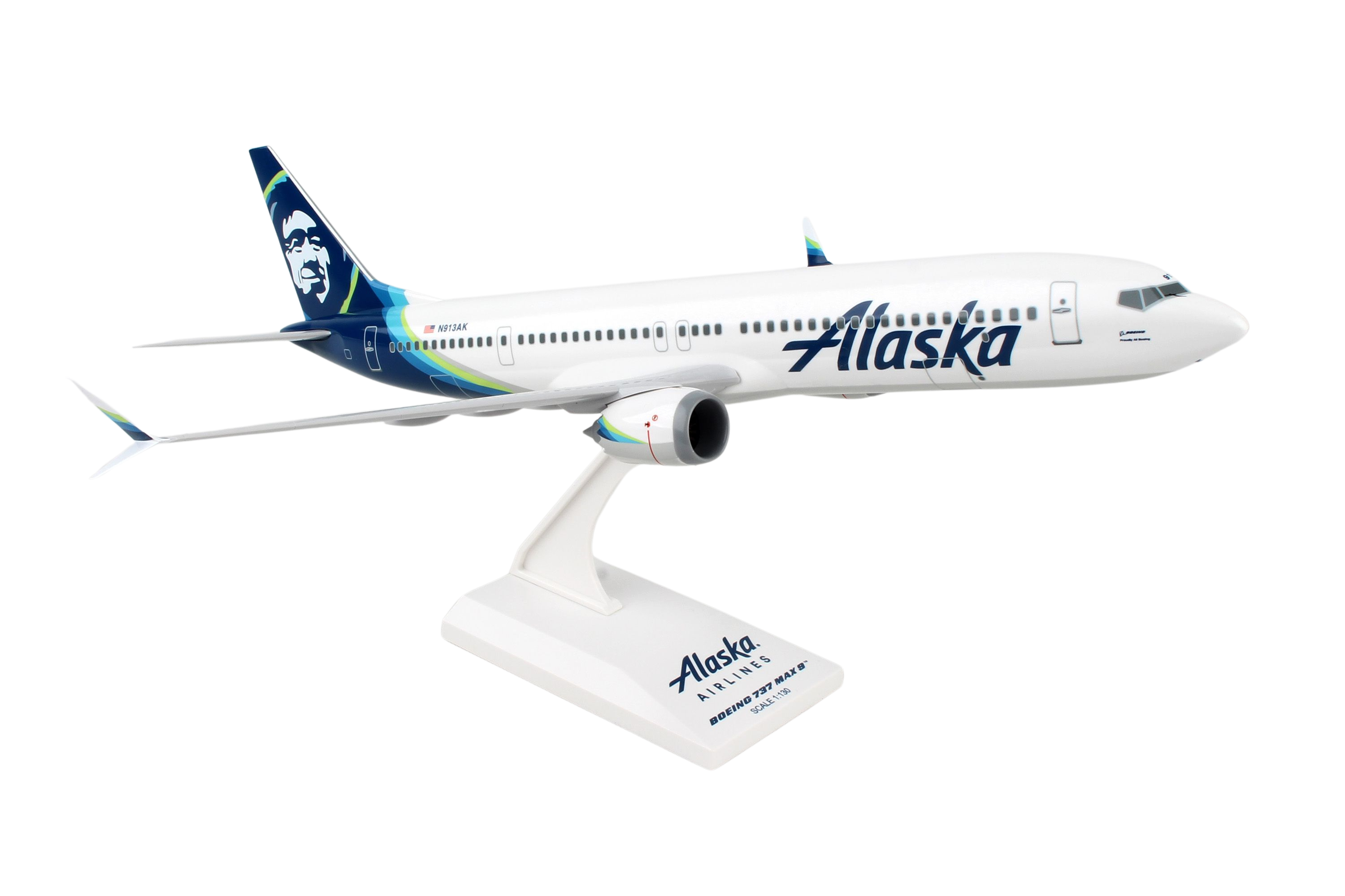 SKYMARKS ALASKA 737MAX9 1/130 Airplane Model | Air Speed Junkie