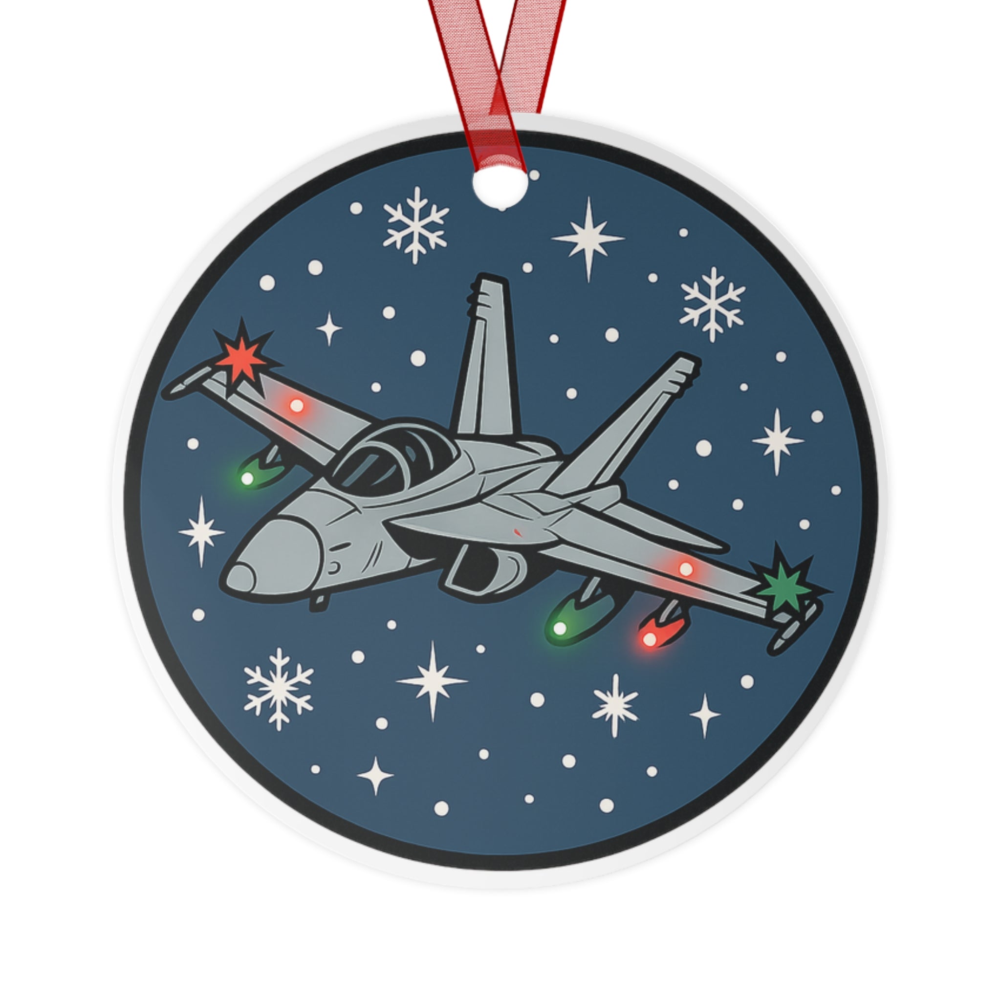 Military Metal Ornament - F-18 Hornet Holiday Decor | Air Speed Junkie