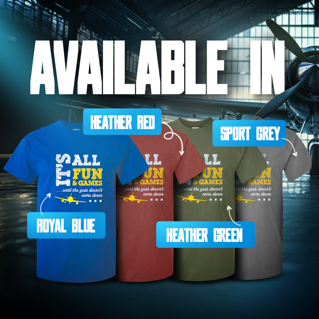 Funny Pilot Shirts, It's All Fun & Games, Funny Aviation Shirts | Air ...