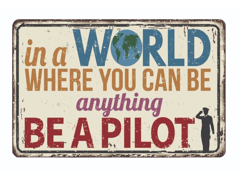 If You Can Be Anything, Be a Pilot Sticker, Stickers for Aviation ...