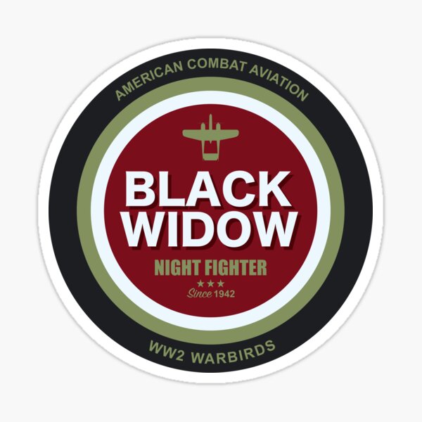 Black Widow Night Fighter Warbird Sticker | Air Speed Junkie