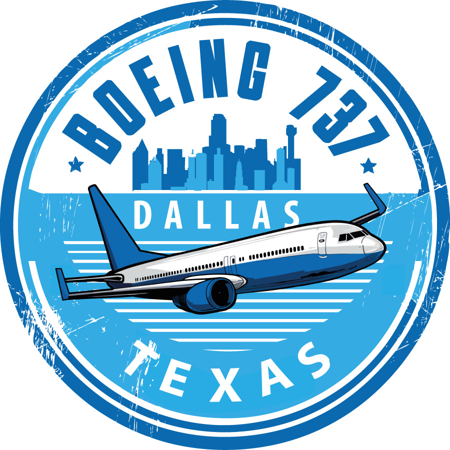 Dallas 737 Sticker, DAL, DFW Based Boeing 737 Stickers | Air Speed Junkie