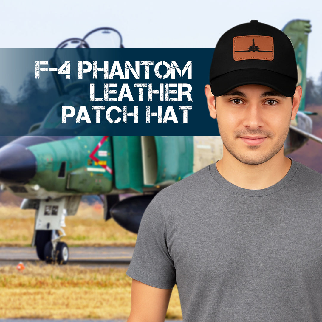 F-4 Phantom Leather Patch Hat, Military Aviation Lovers Cap | Air Speed ...