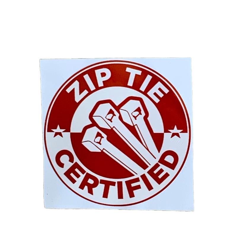 Zip Tie Certified Sticker Decal | Air Speed Junkie