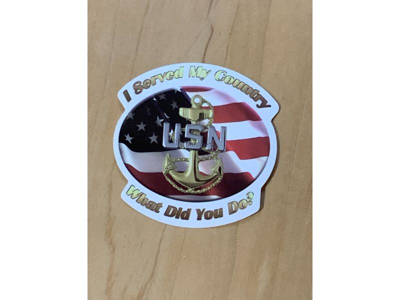 I Served My Country, Navy Sticker | Air Speed Junkie