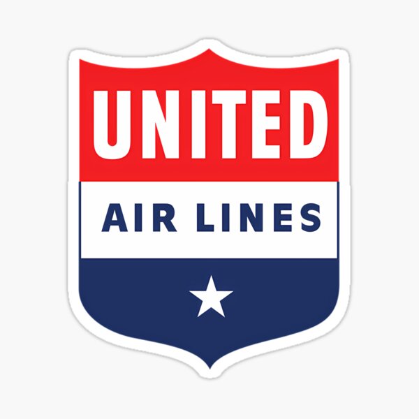 United Airlines Logo Shield Sticker Vintage Logo | Air Speed Junkie