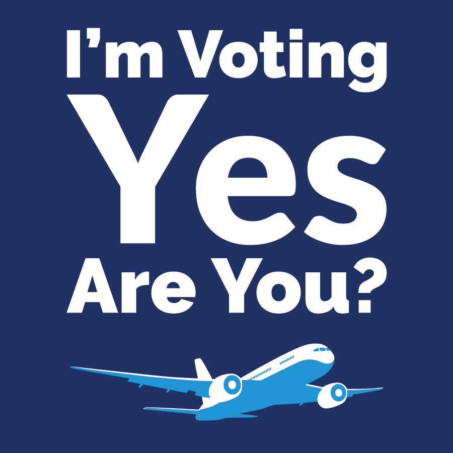 Vote Yes Sticker, Voting on Contracts and Unions | Air Speed Junkie