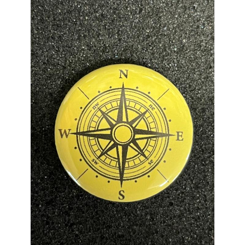 Antique Compass Button | Air Speed Junkie