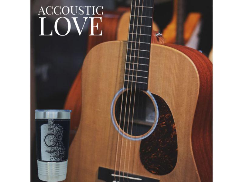 Acoustic Guitar Leather Wrapped Cup, Guitar Gift, Gift for Guitarists ...