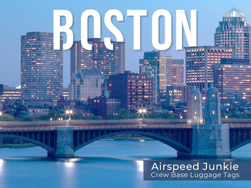 Boston Crew Base, Luggage Tag, BOS Crews, Bag Tag, Set of Two | Air ...