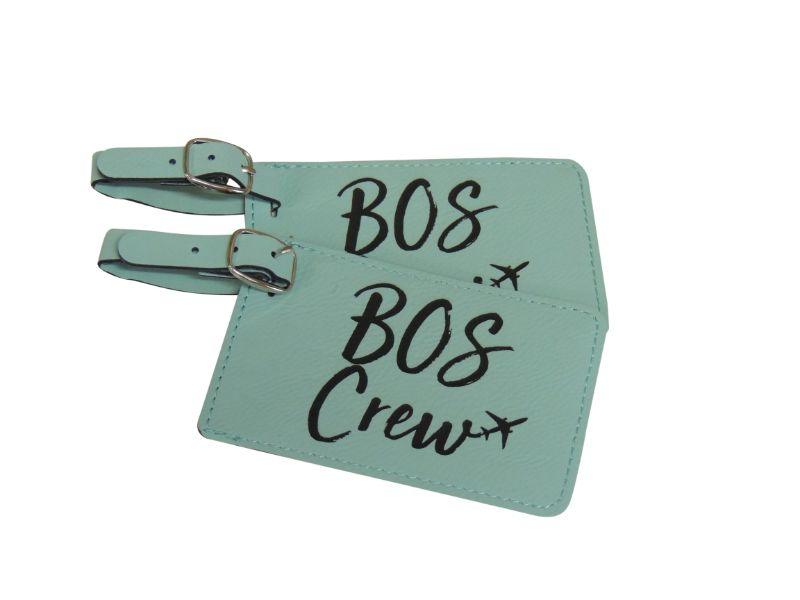 Boston Crew Base, Luggage Tag, BOS Crews, Bag Tag, Set of Two | Air ...