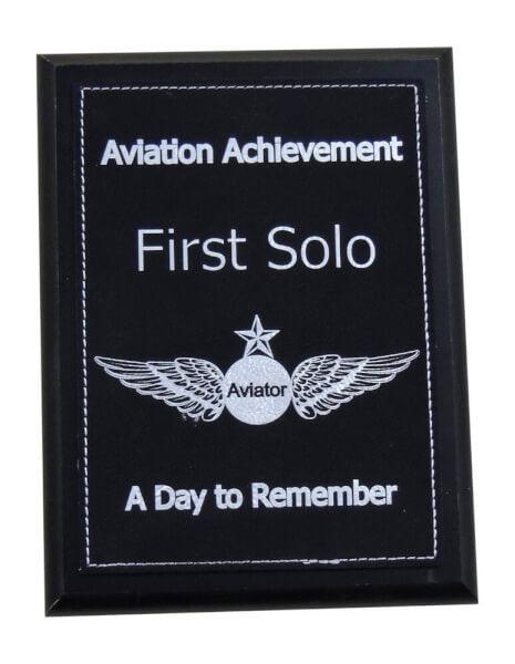 First Solo, Aviation Accomplishment Plaque | Air Speed Junkie