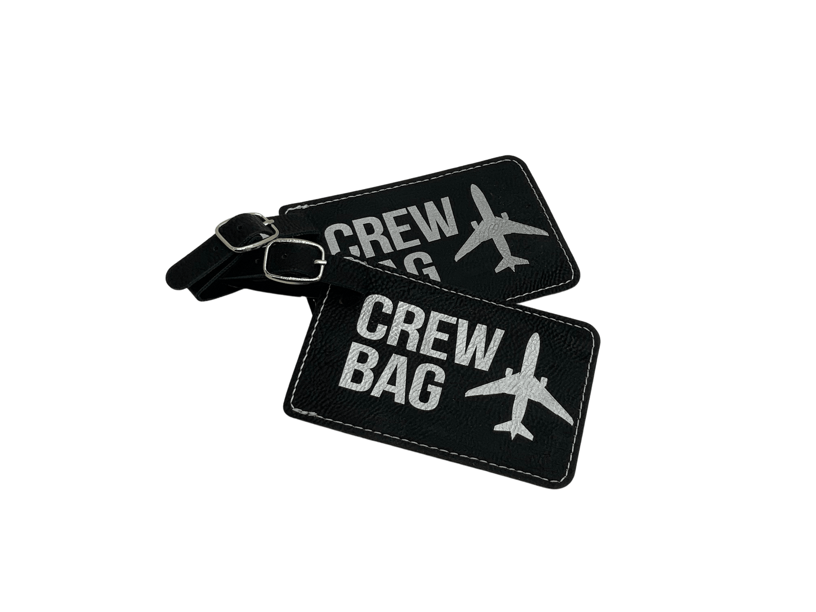 Crew Bag Tag, Leather, Crew Tags, For Airline Crewmembers, Set of Two ...