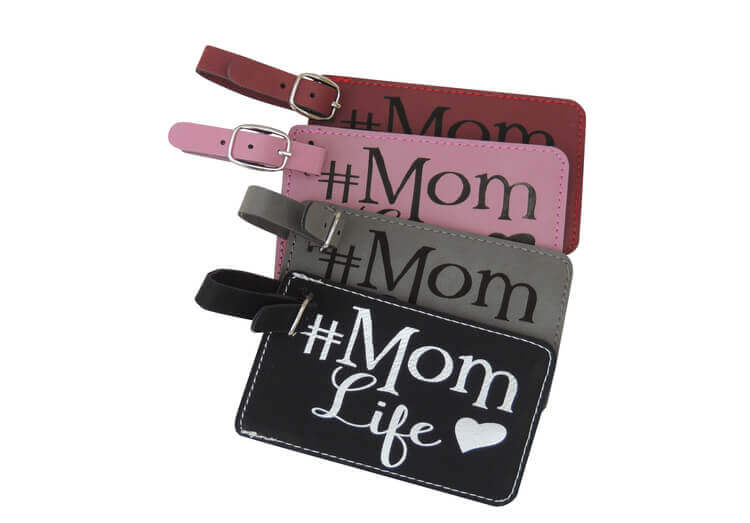 Mom Life, Luggage Tag, Leather Bag Tag | Air Speed Junkie